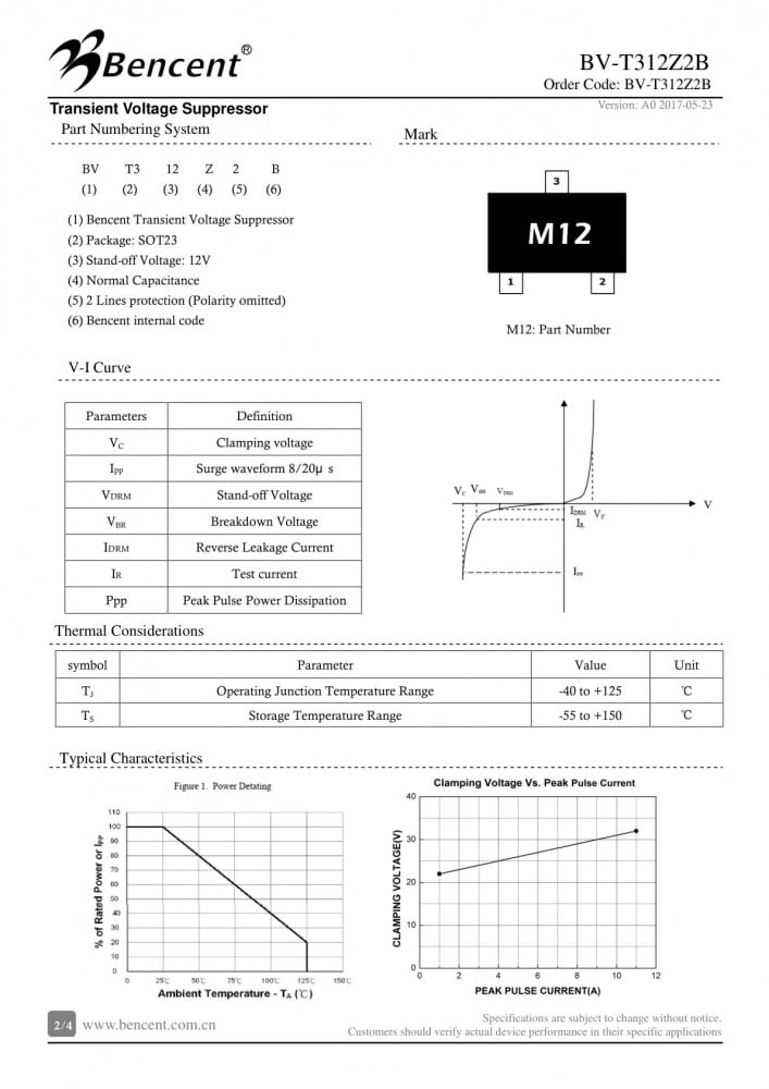 BV-T312Z2B datasheet page 2