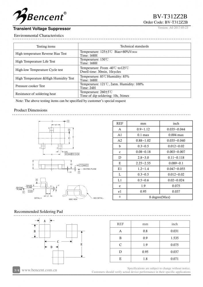 BV-T312Z2B datasheet page 3