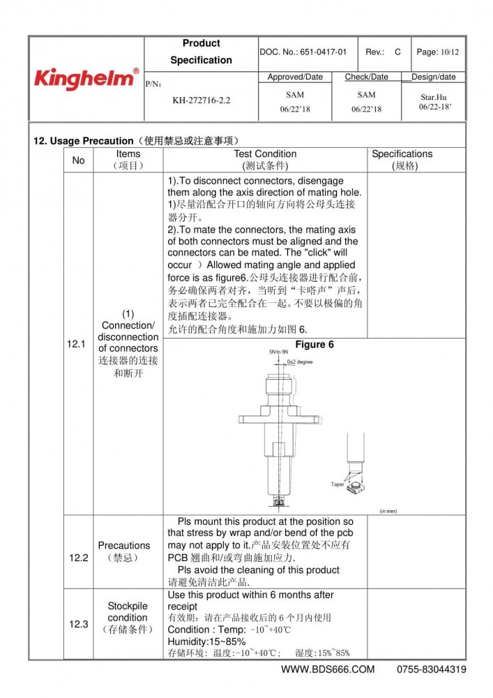 KH-272716-2.2 specification page 10