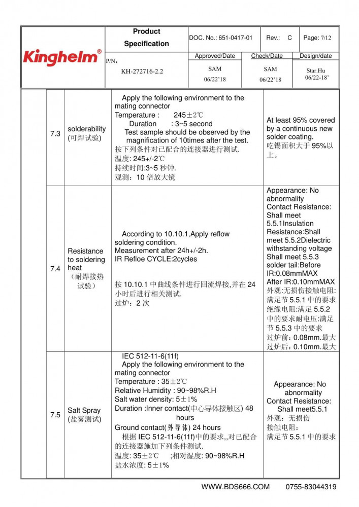 KH-272716-2.2 specification page 7