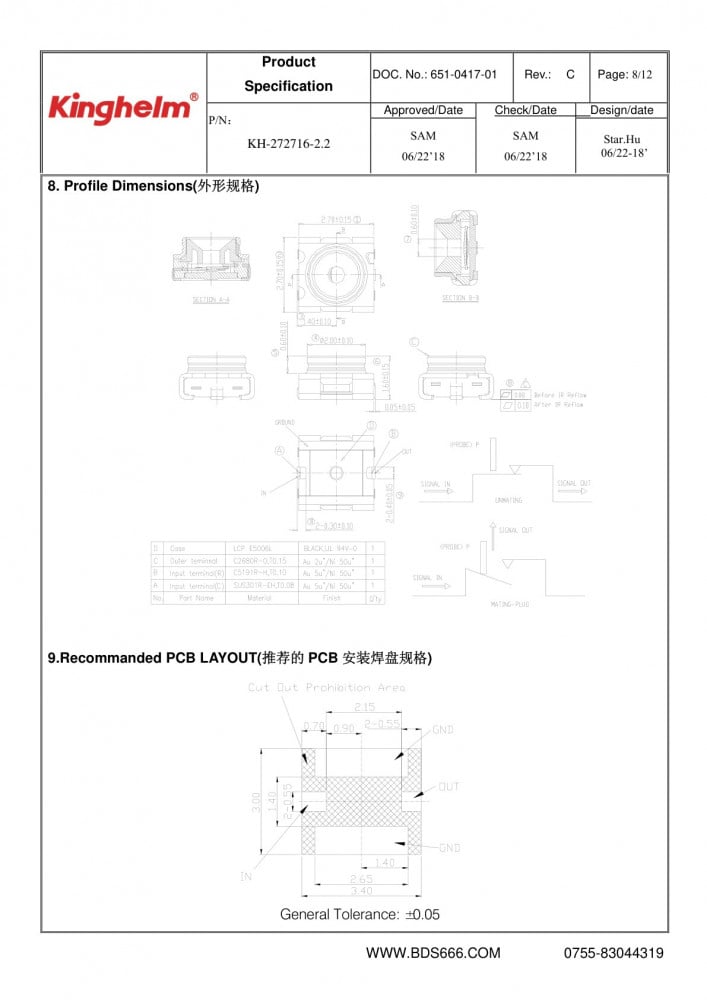 KH-272716-2.2 specification page 8