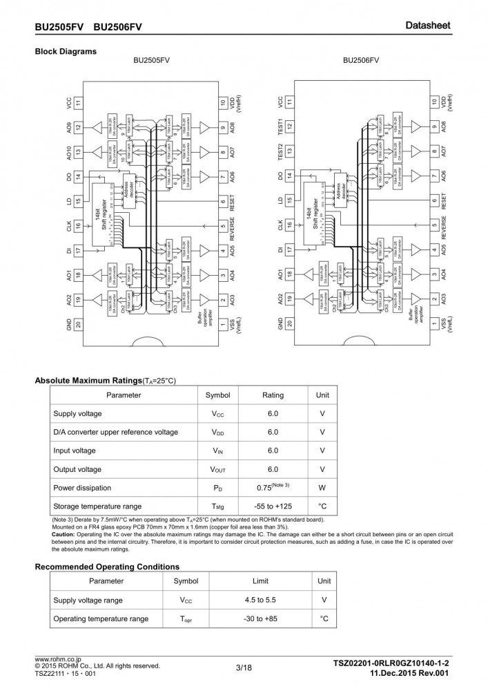 BU2506FV-E2 datasheet page 3