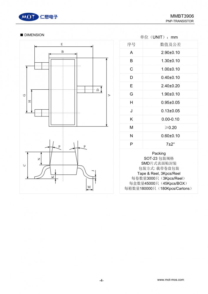 MMBT3906 technical document page 4
