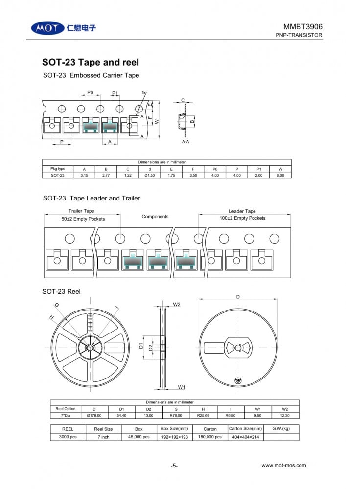 MMBT3906 technical document page 5