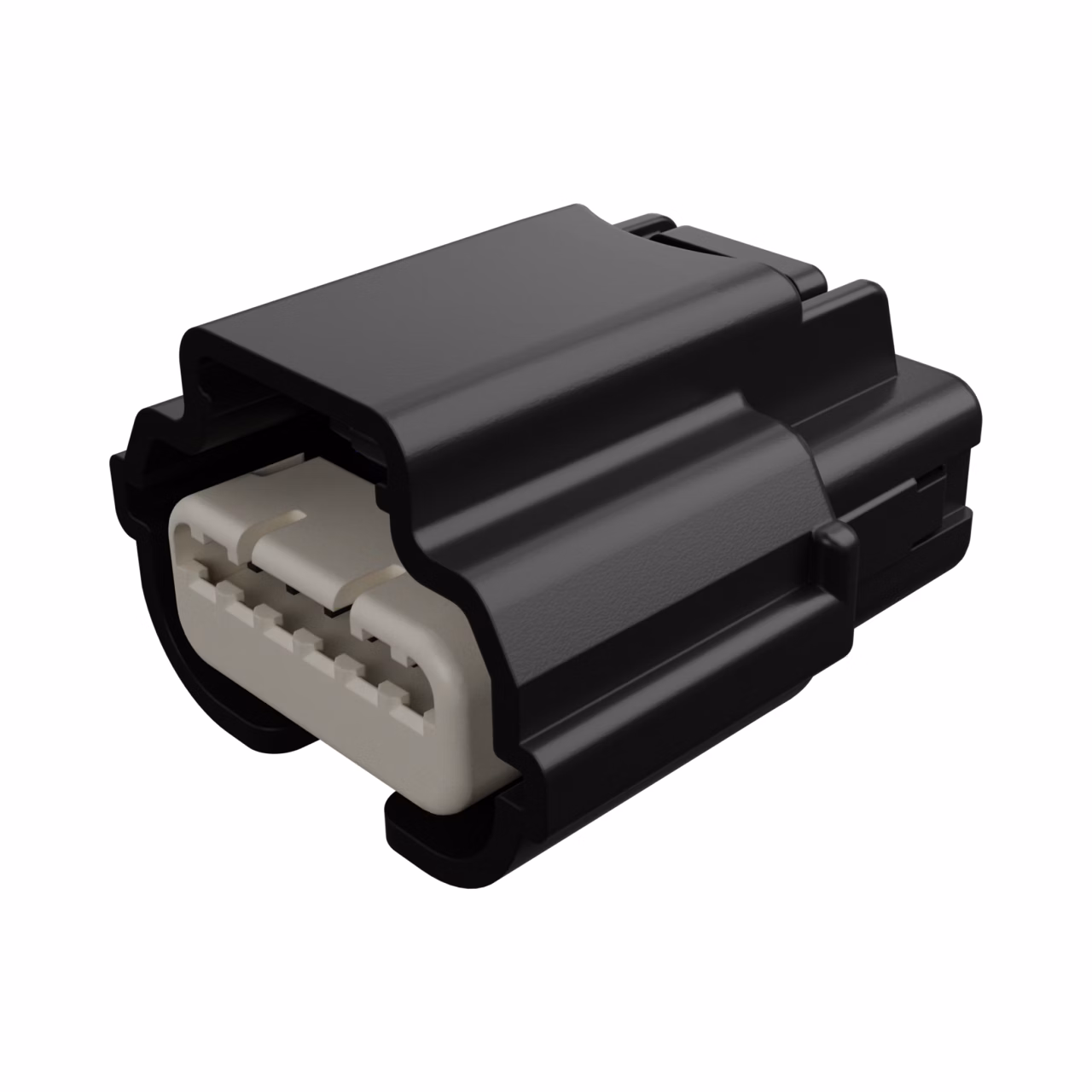 2.54mm MX64 Sealed Single Row Crimp Housing, GET Terminal, Black, 6 Circuits, Key C, without CPA Lock for sale