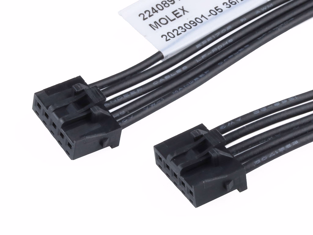 KK Plus 250-to-KK Plus 250 Off-the-Shelf (OTS) Cable Assembly, 2.50mm Pitch, Single Row, 300.00mm Length, 2 Circuits, Black