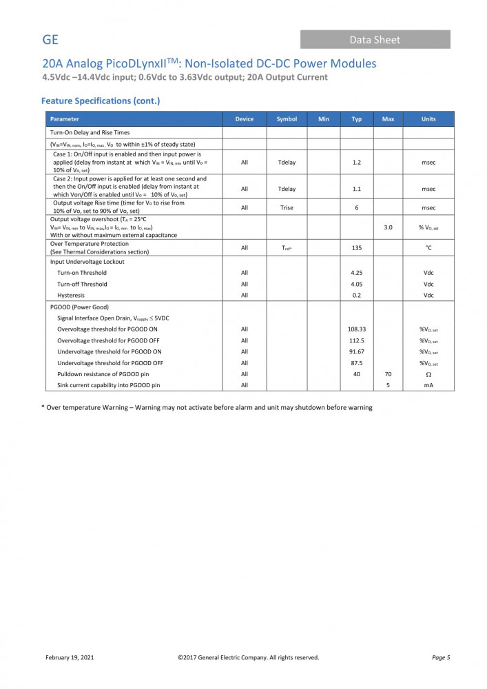 PKX020A0X3-SRZ datasheet page 5
