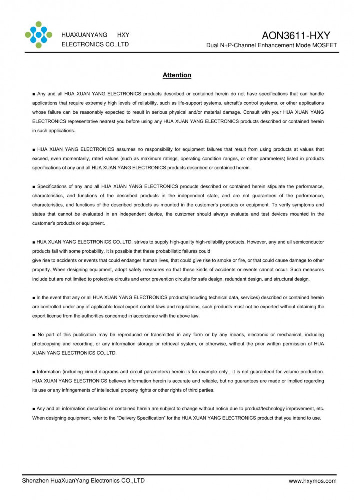 AON3611-HXY datasheet page 9