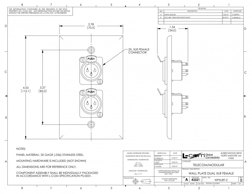 L-com WPXLRF-2 technical document preview