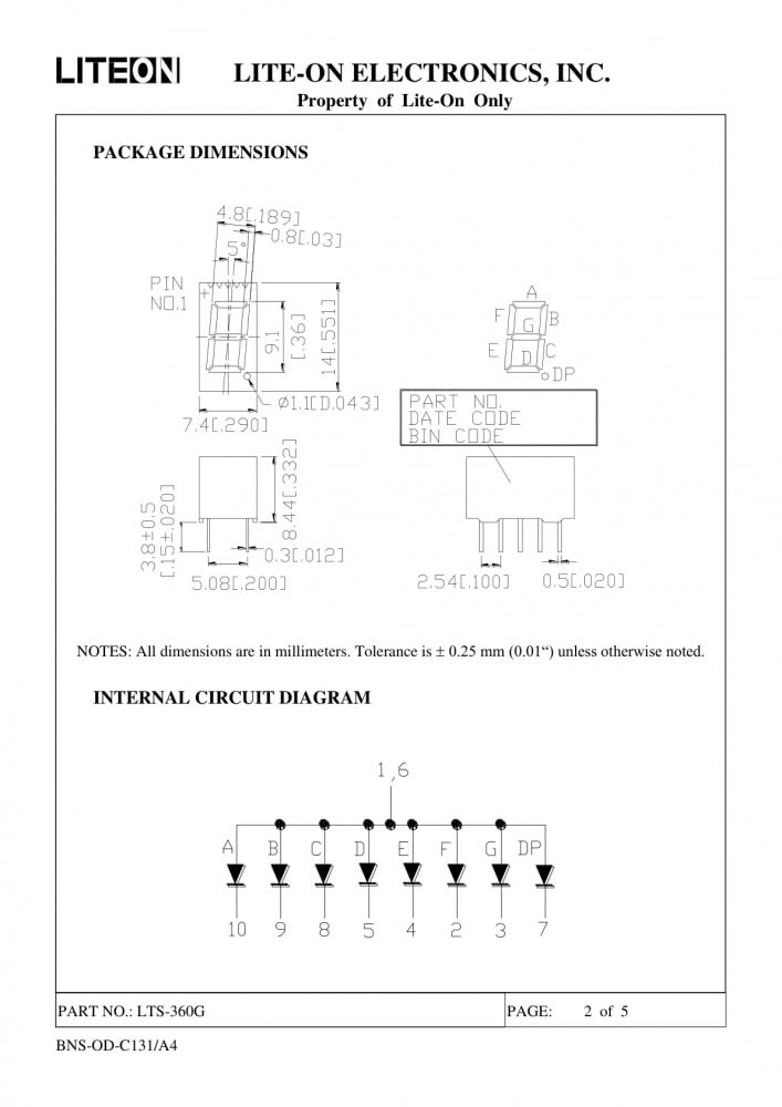 LTS-360G datasheet page 3