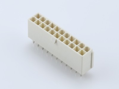 Mini-Fit Jr. Header, 4.20mm Pitch, Vertical, Nylon, without Flange, 22Circuits, Tin (Sn) over Nickel (Ni) Plating, Bulk Packaging for sale
