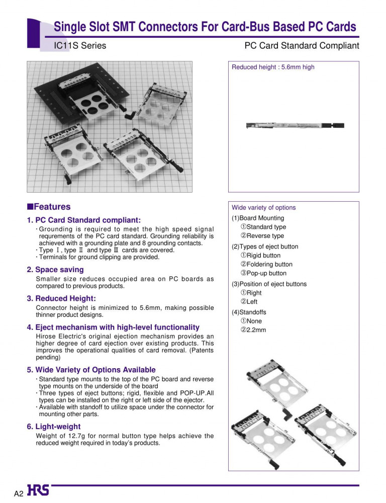 HRS IC11S series documentation page 1