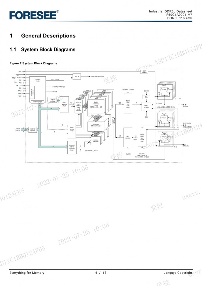 FORESEE DDR3L datasheet page 6
