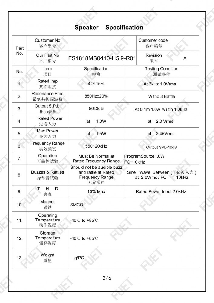 FUET FS1818MS0410-H5.9-R01 specification page 3