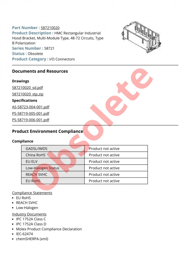 MOLEX 587210020 technical document image 1