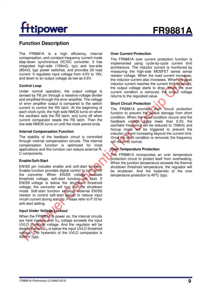 FR9881AS6 datasheet page 9
