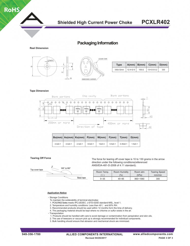 PCXLR402-R47M technical document page 3