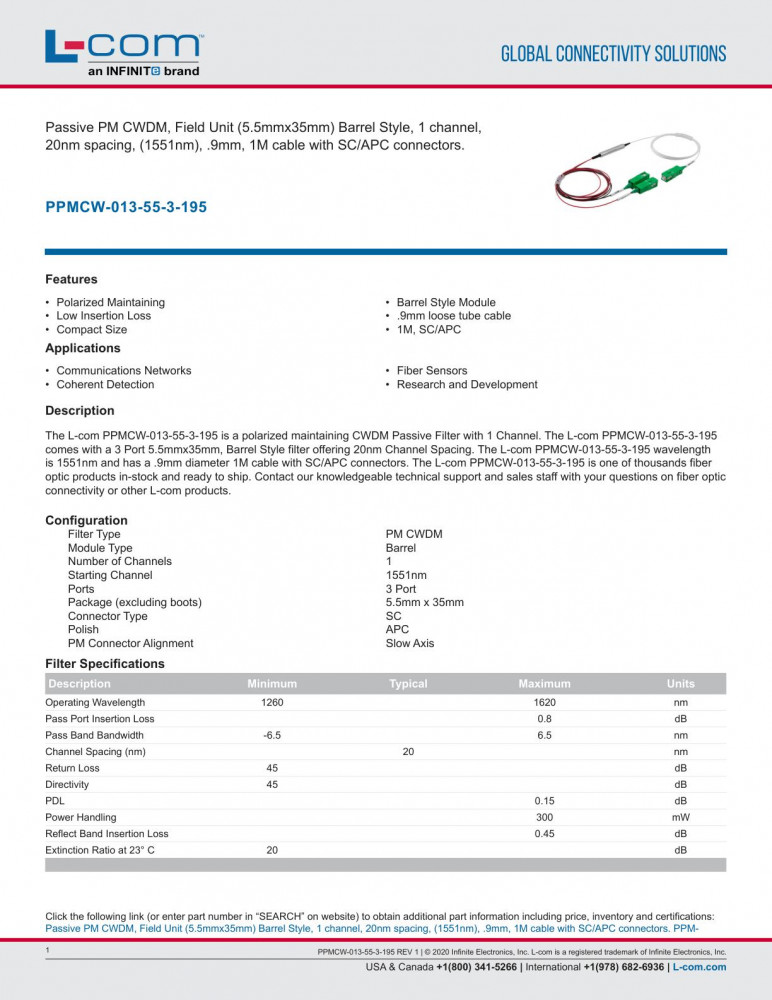 PPMCW-013-55-3-195 technical document page 1
