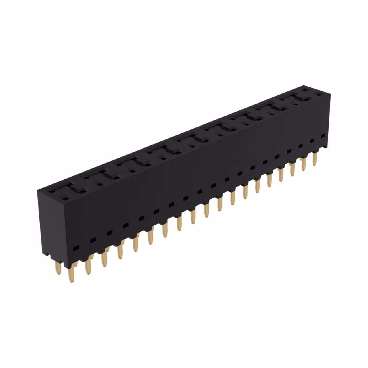 C-Grid III PCB Receptacle, 2.54mm Pitch, Dual Row, Vertical, 8 Circuits, 0.76µm Gold (Au) Plating, Straight PCB Pins