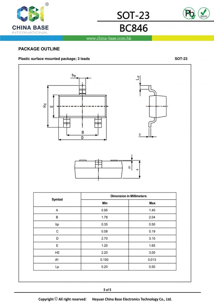 CBI BC847A datasheet page 5