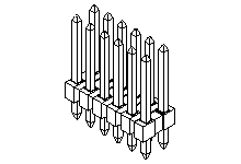 2.54mm Pitch C-Grid Header, Breakaway, Dual Row, Vertical, with Retention Pin, 18 Circuits, 8.13mm Mating Pin Length, 0.38µm Gold (Au) Selective Plating for sale