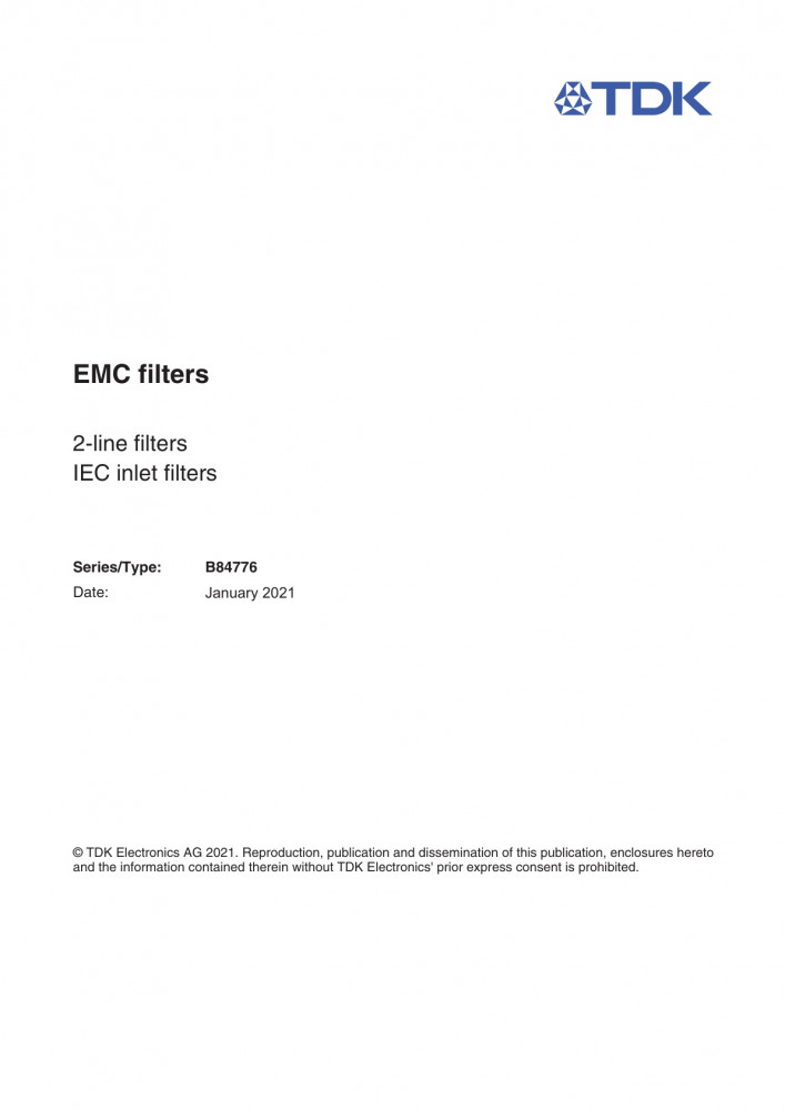 B84776 datasheet page 1