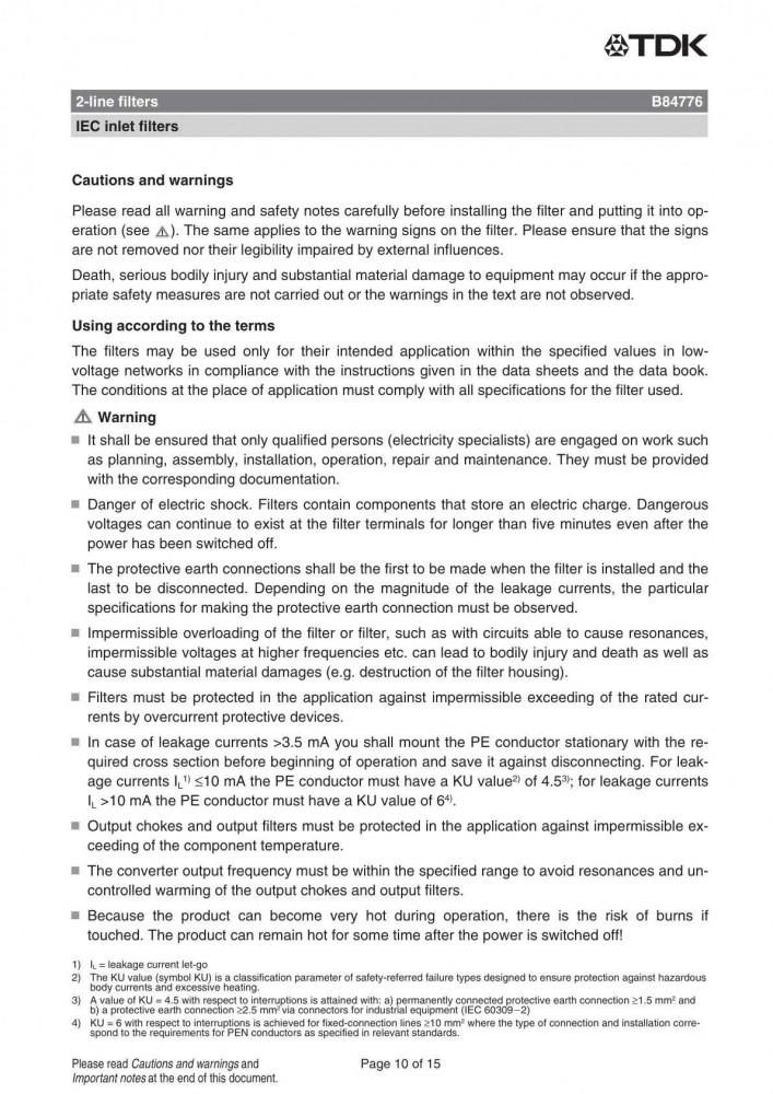 B84776 datasheet page 10