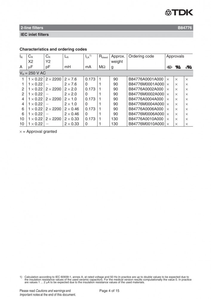 B84776 datasheet page 4