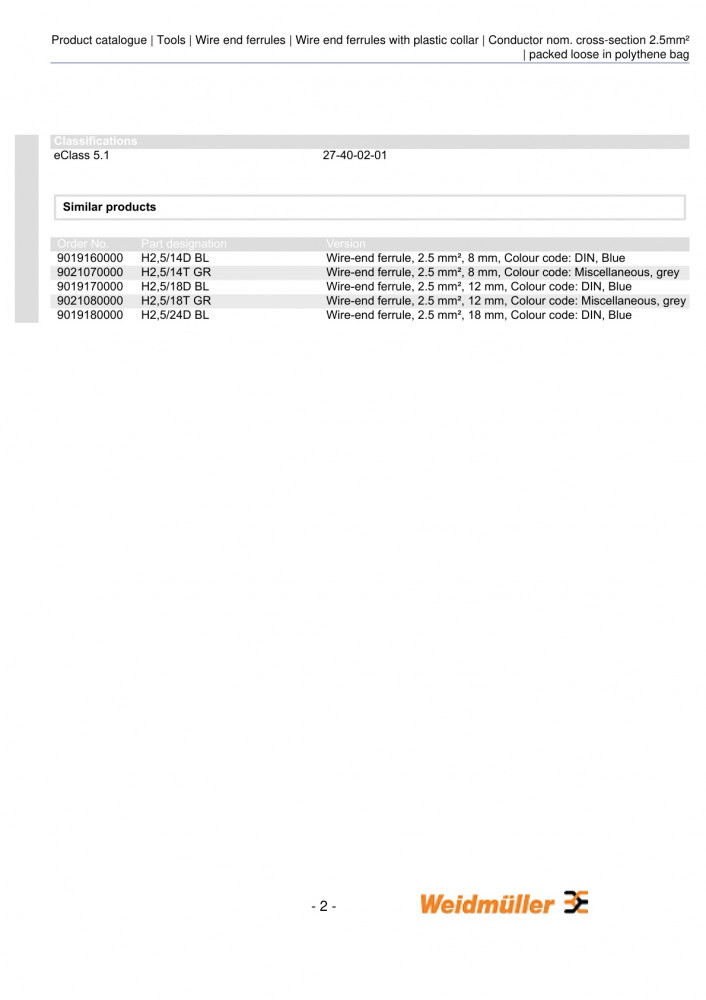 WEIDMULLER 9021090000 documentation page 2