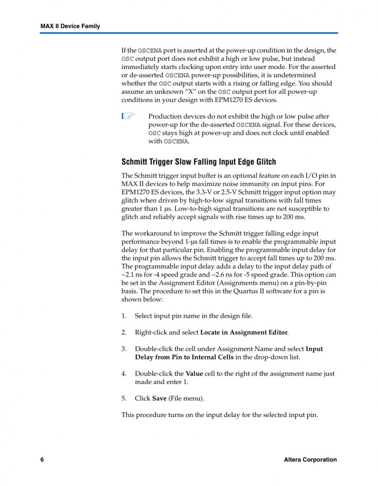 MAX II errata page 6