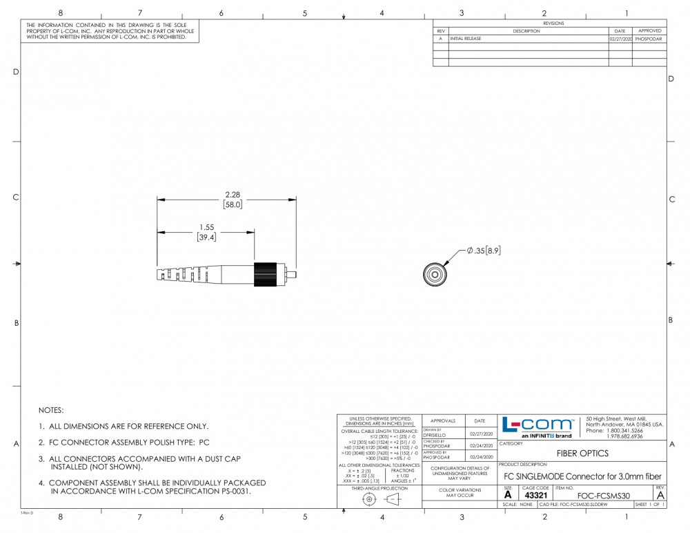 FOC-FCSMS30 product drawing preview