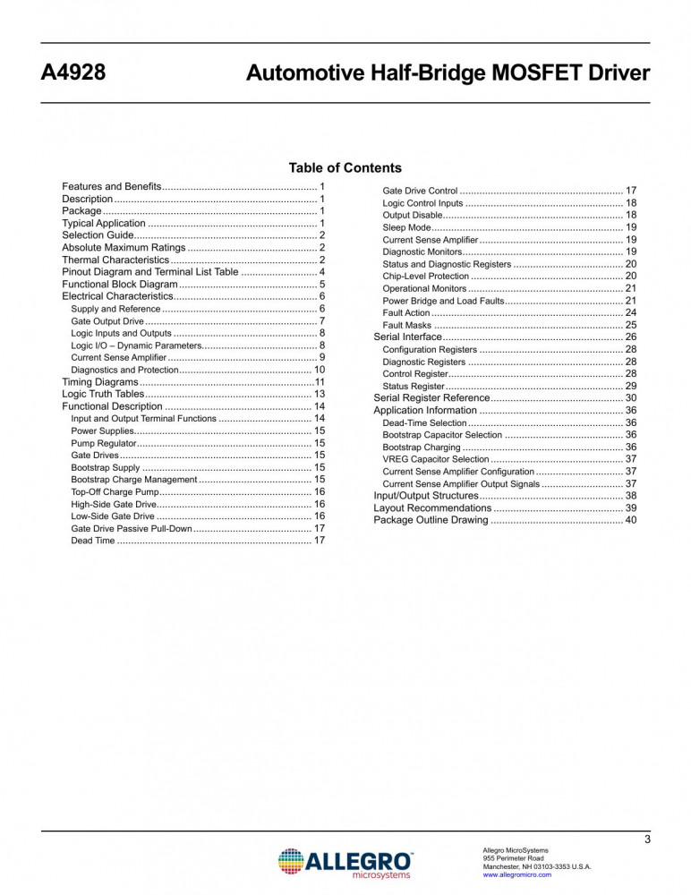 A4928 datasheet page 3