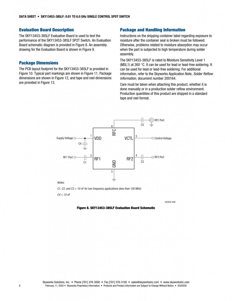 SKY13453-385LF datasheet page 6