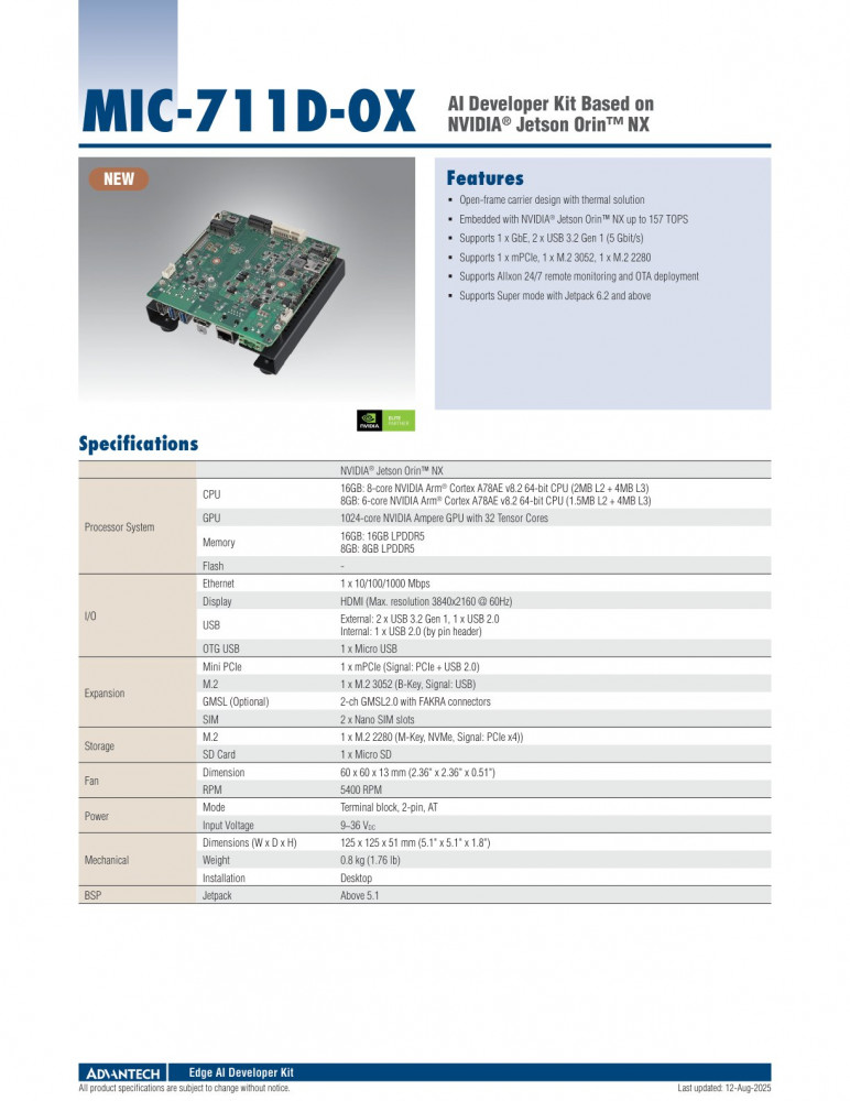 MIC-711D-OX product documentation page 1