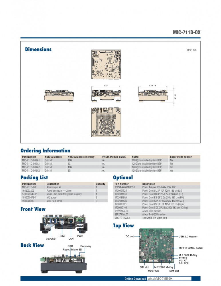MIC-711D-OX product documentation page 2