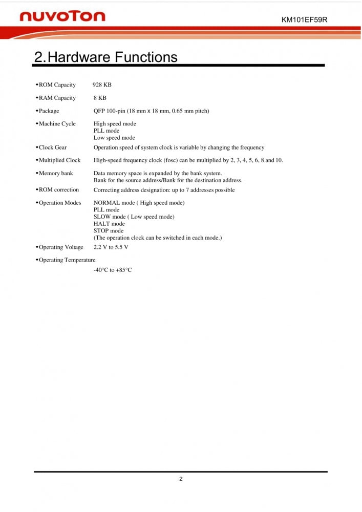 KM101EF59R datasheet page 3