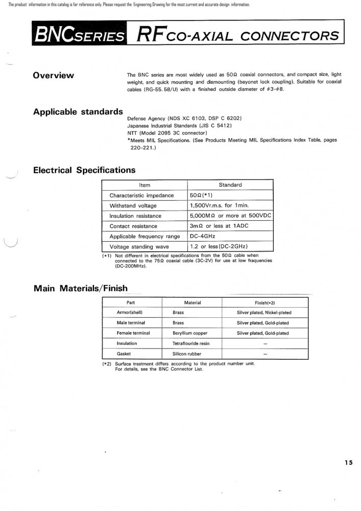 HRS BNC catalog page 1