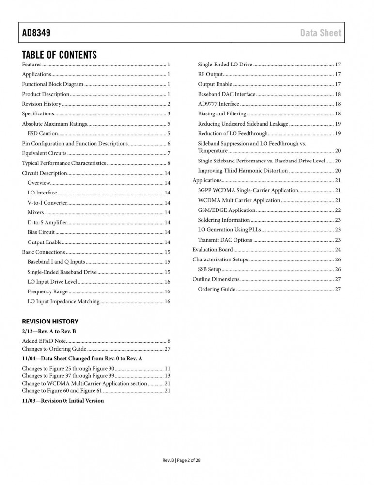 AD8349 document page 2