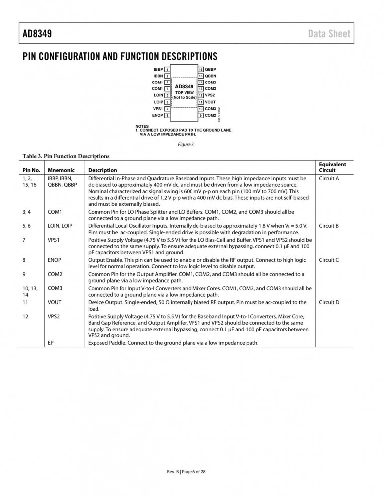 AD8349 document page 6