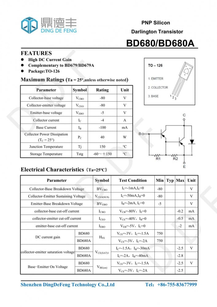 BD680 DDF datasheet page