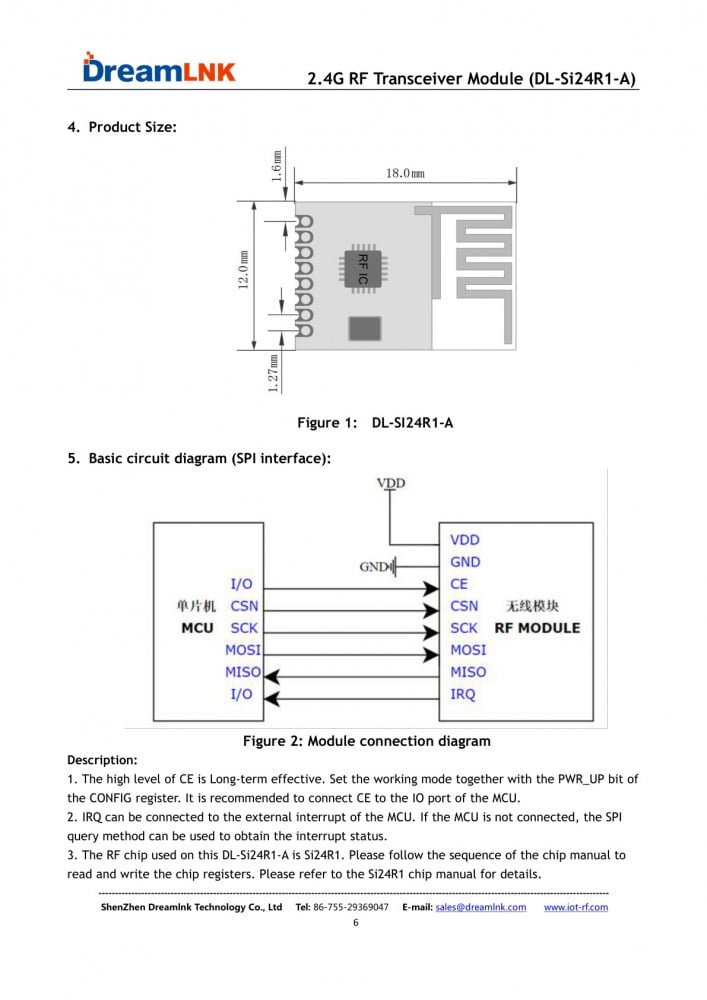 DL-Si24R1-A datasheet page 6
