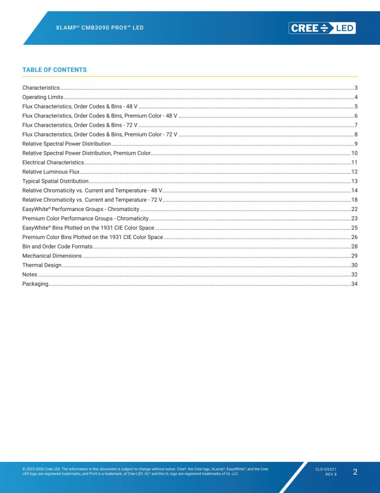 CMB3090 Pro9 datasheet page 2