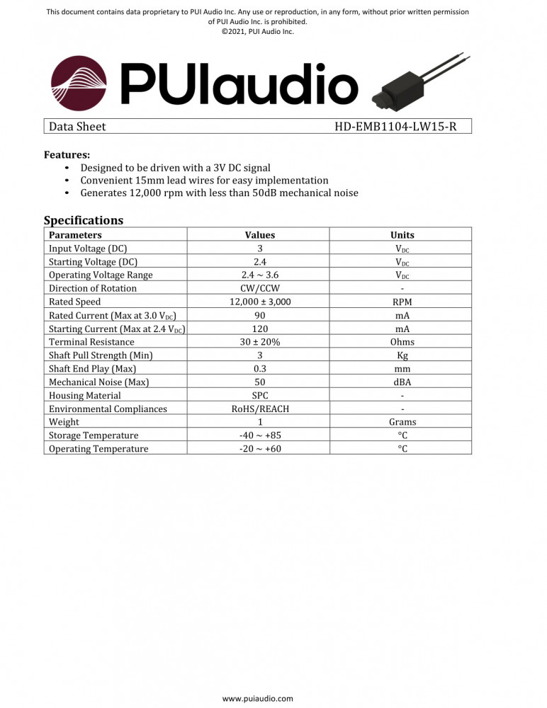 HD-EMB1104-LW15-R datasheet page 1