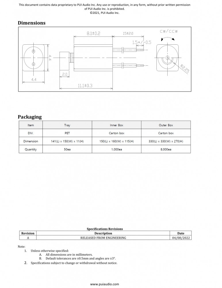 HD-EMB1104-LW15-R datasheet page 3