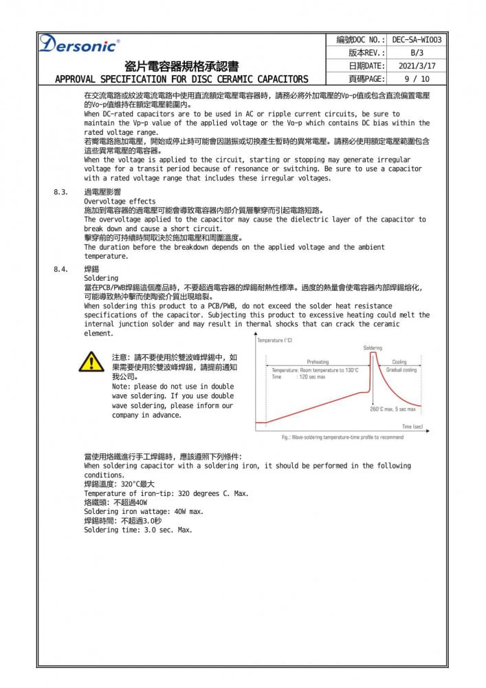 Dersonic approval specification page 10
