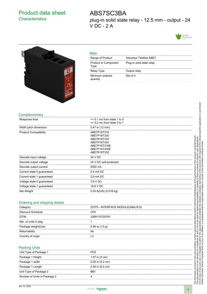 ABS7SC3BA technical document page 1