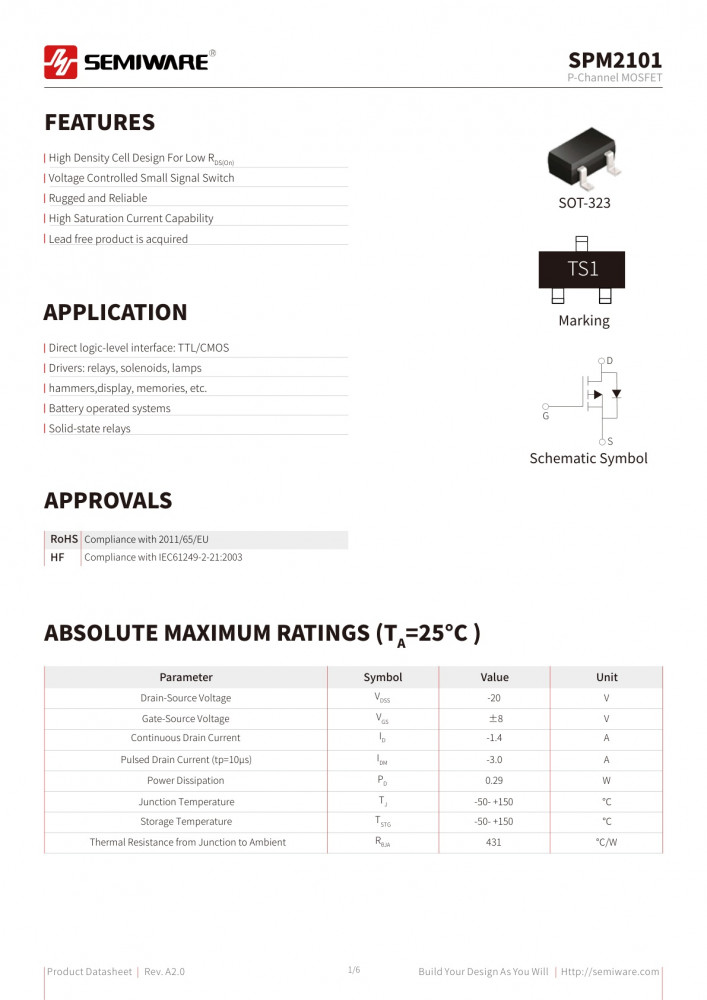 SPM2101 datasheet page 1