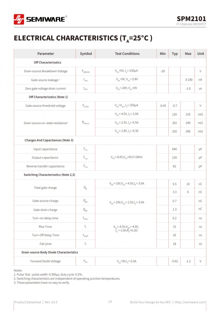 SPM2101 datasheet page 2