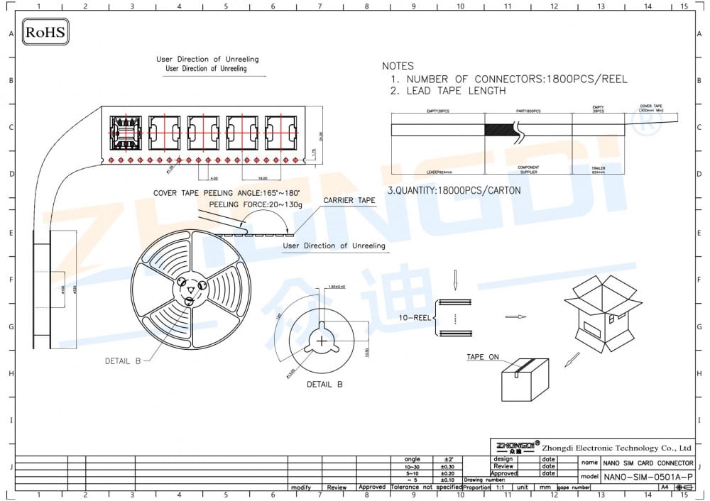 NANO-SIM-0501A-P technical document page 2