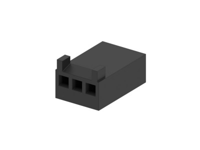KK 254 Crimp Housing, Friction Ramp, 4 Circuits, Black